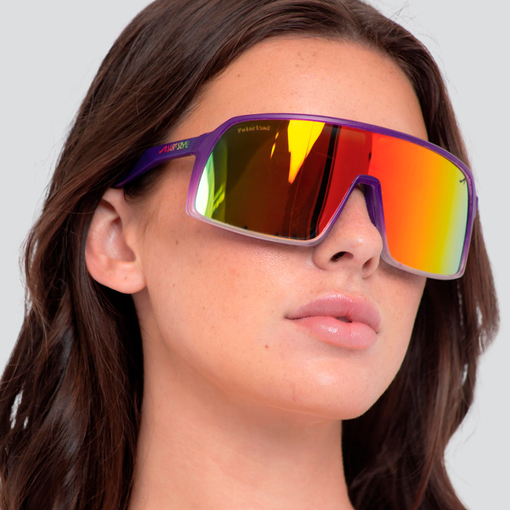 Adult Purple Shield Performance Sunglasses | Surf Style