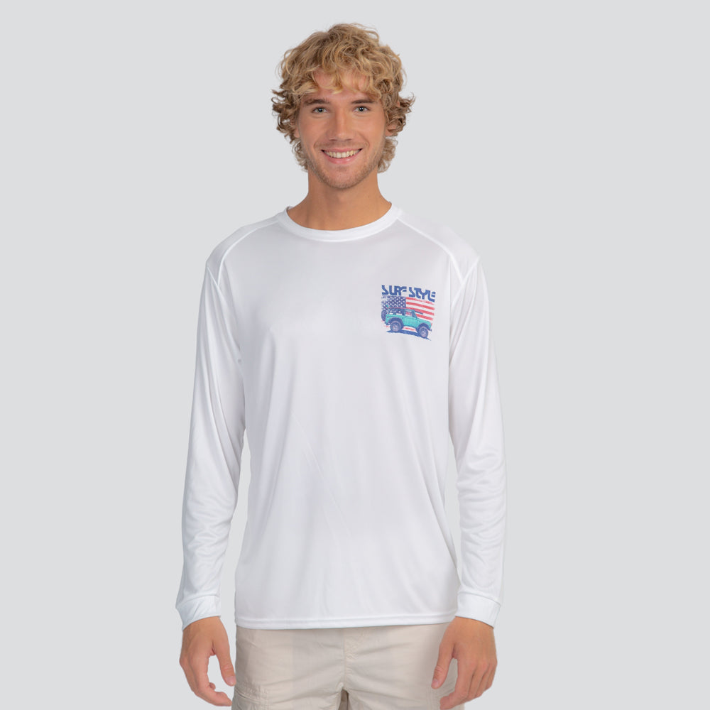 PFG Americana Bronco Long-Sleeved Tee | Surf Style