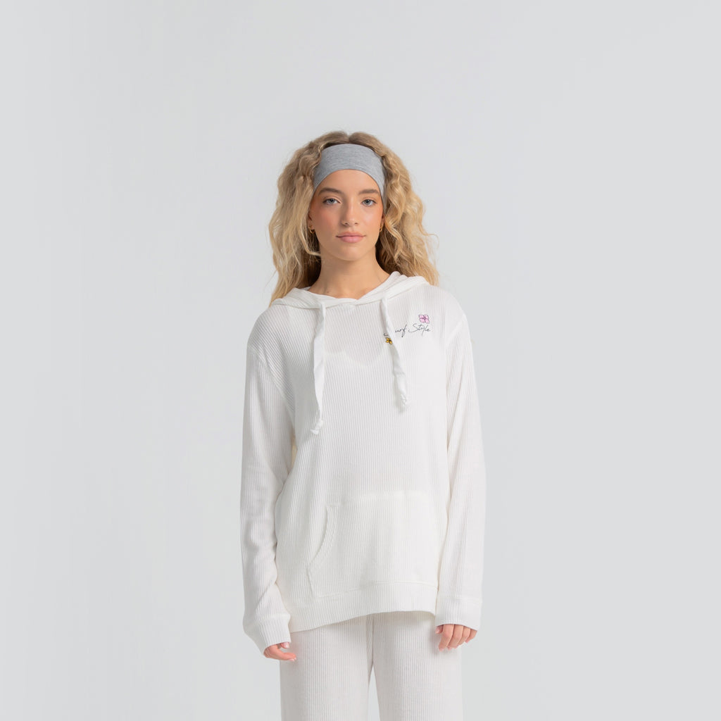 Women's Ribbed Hacci Hoodie | Surf Style